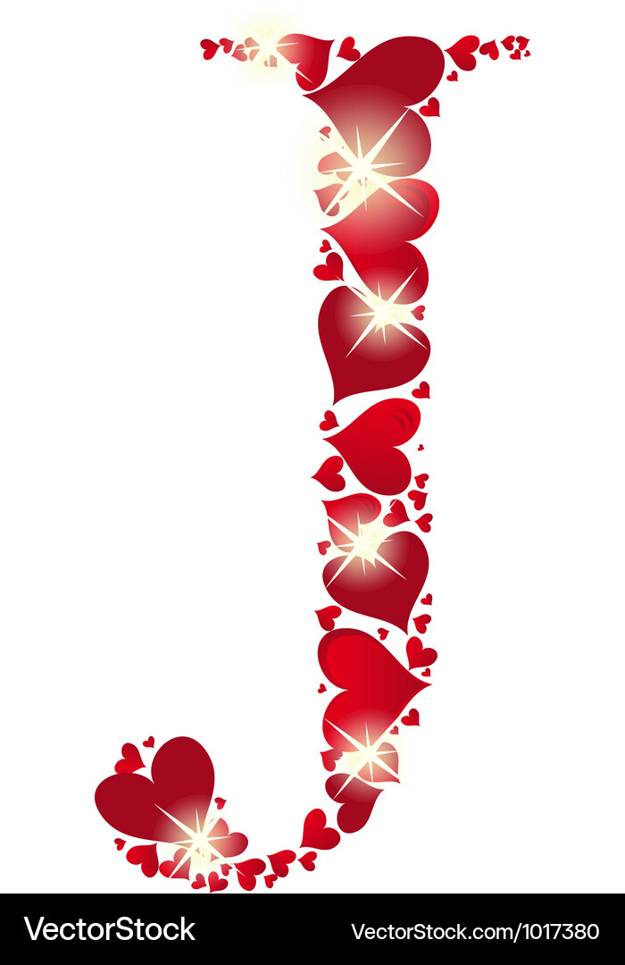 Alphabet of hearts Royalty Free Vector Image - VectorStock