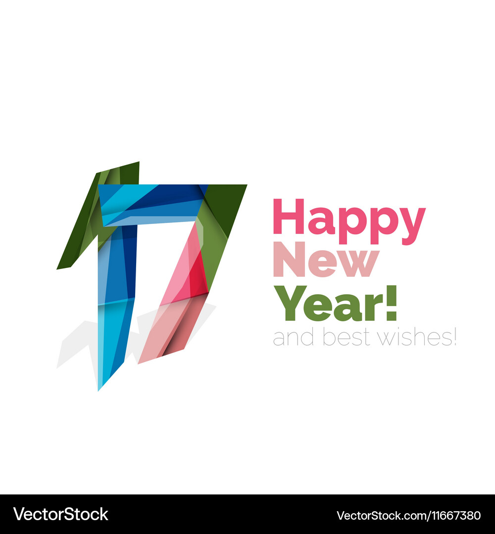 Christmas geometric banner 2017 new year Vector Image