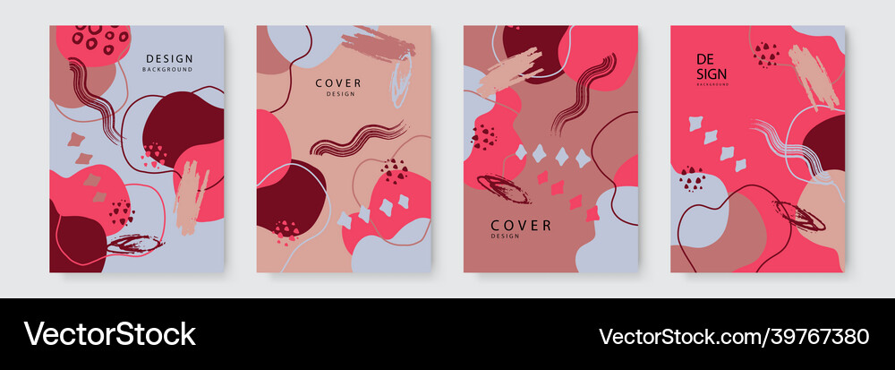 Cover page templates universal abstract layouts Vector Image