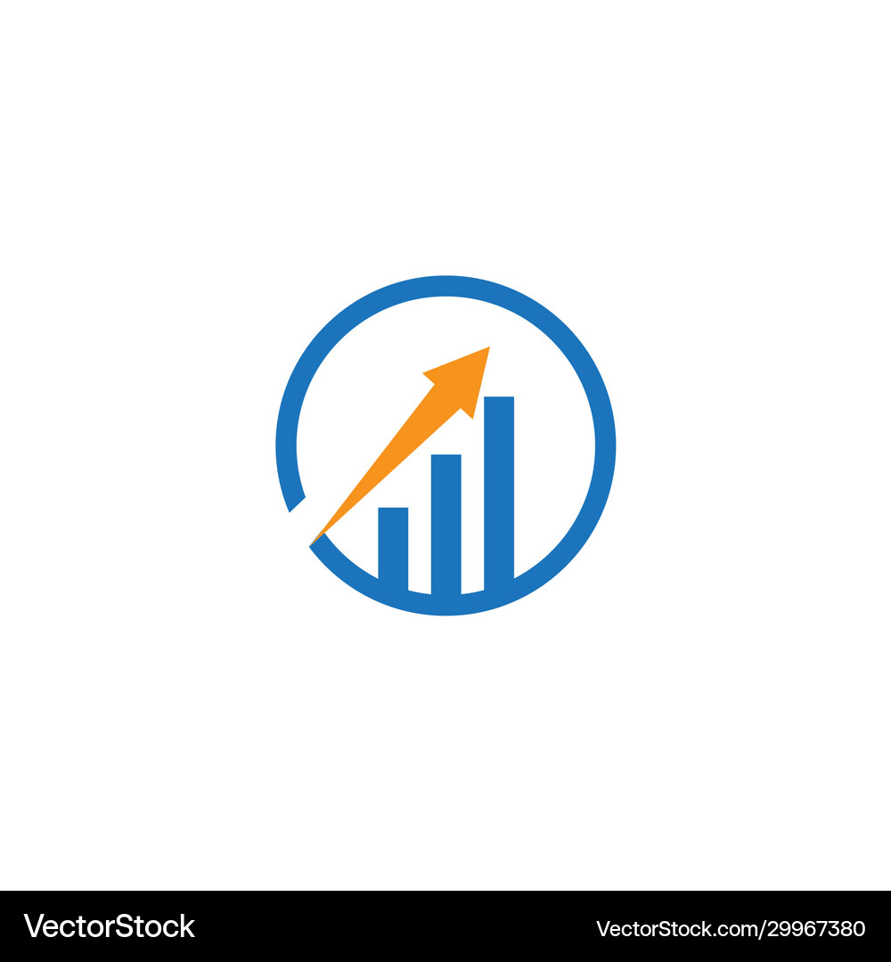 Economic business chart icon logo design Vector Image