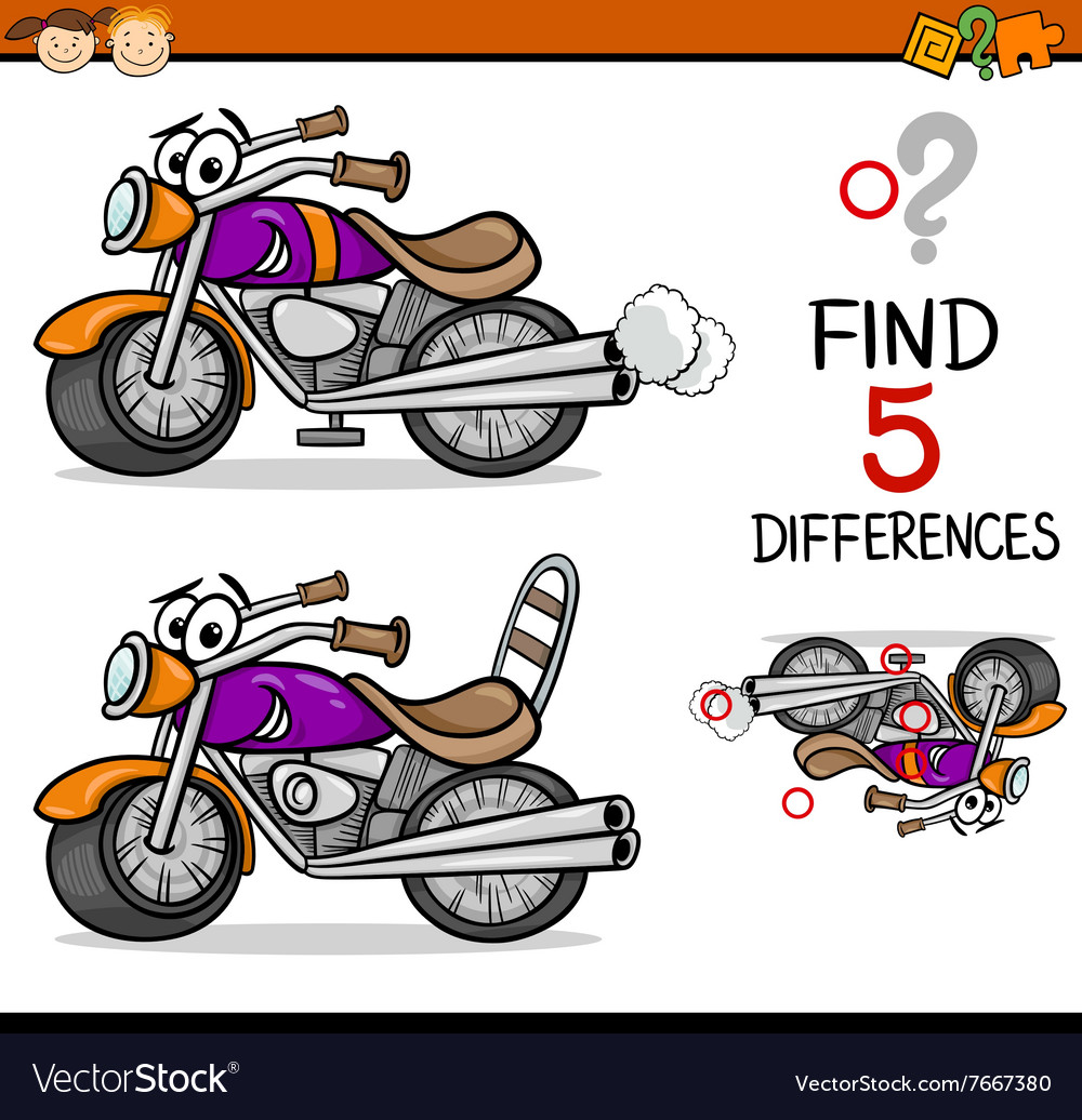 Find the differences game Royalty Free Vector Image