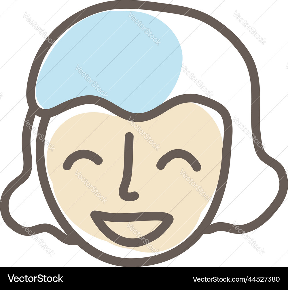 Happy grandma on a white background Royalty Free Vector