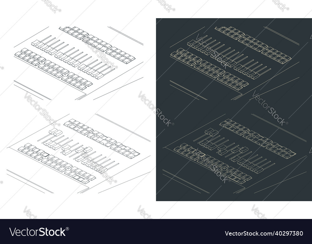 Mixing control surface drawings Royalty Free Vector Image