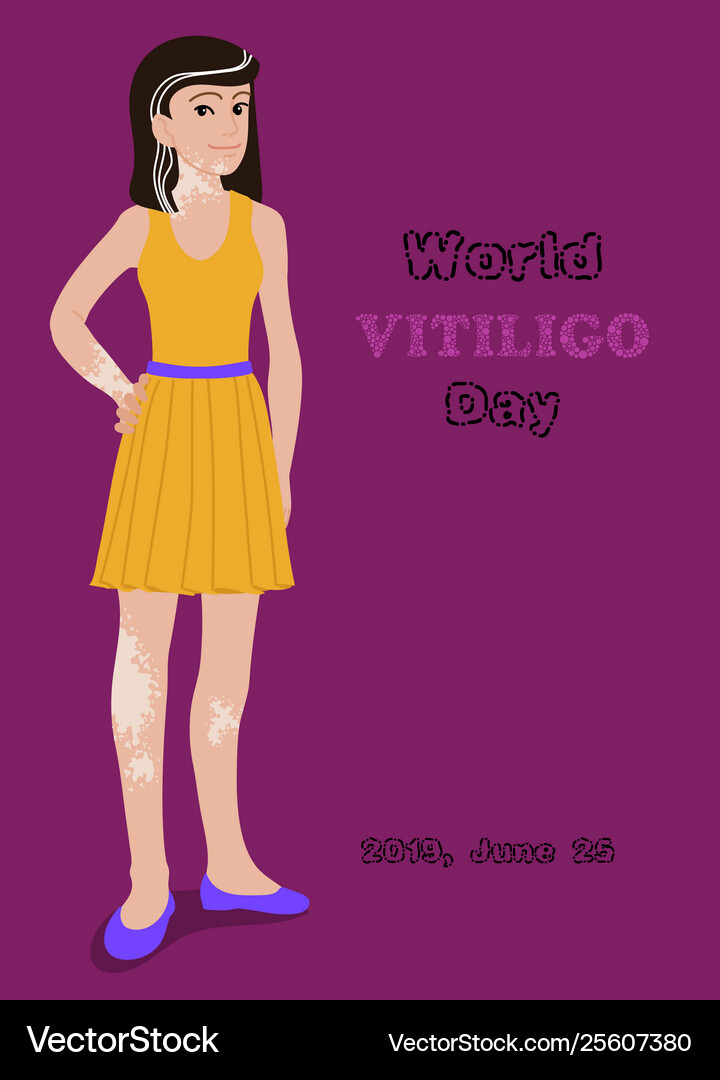 Poster design for world vitiligo day Royalty Free Vector