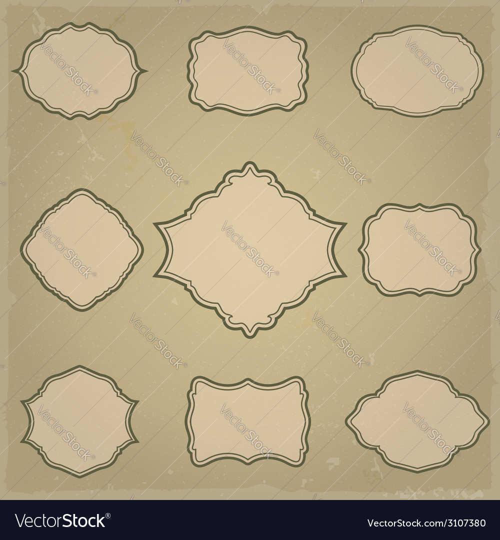 Retro frames Royalty Free Vector Image - VectorStock