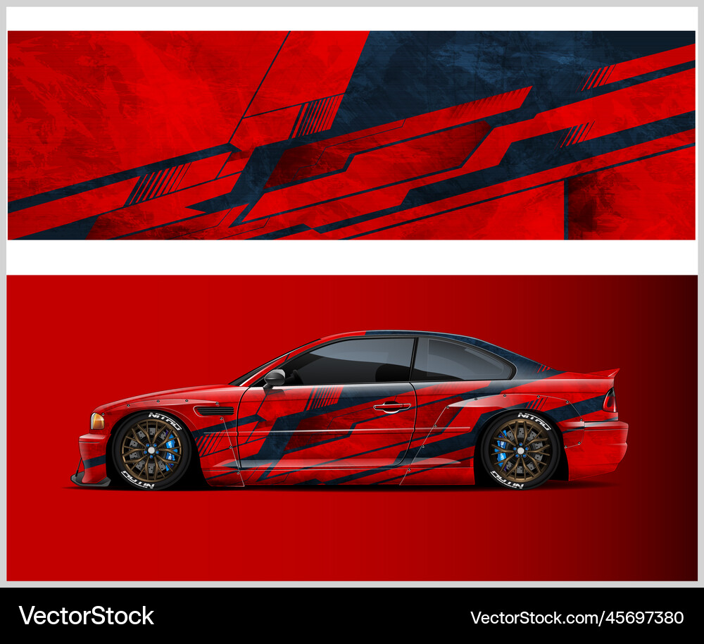 Vinyl sticker graphic for a vehicle wrap Vector Image