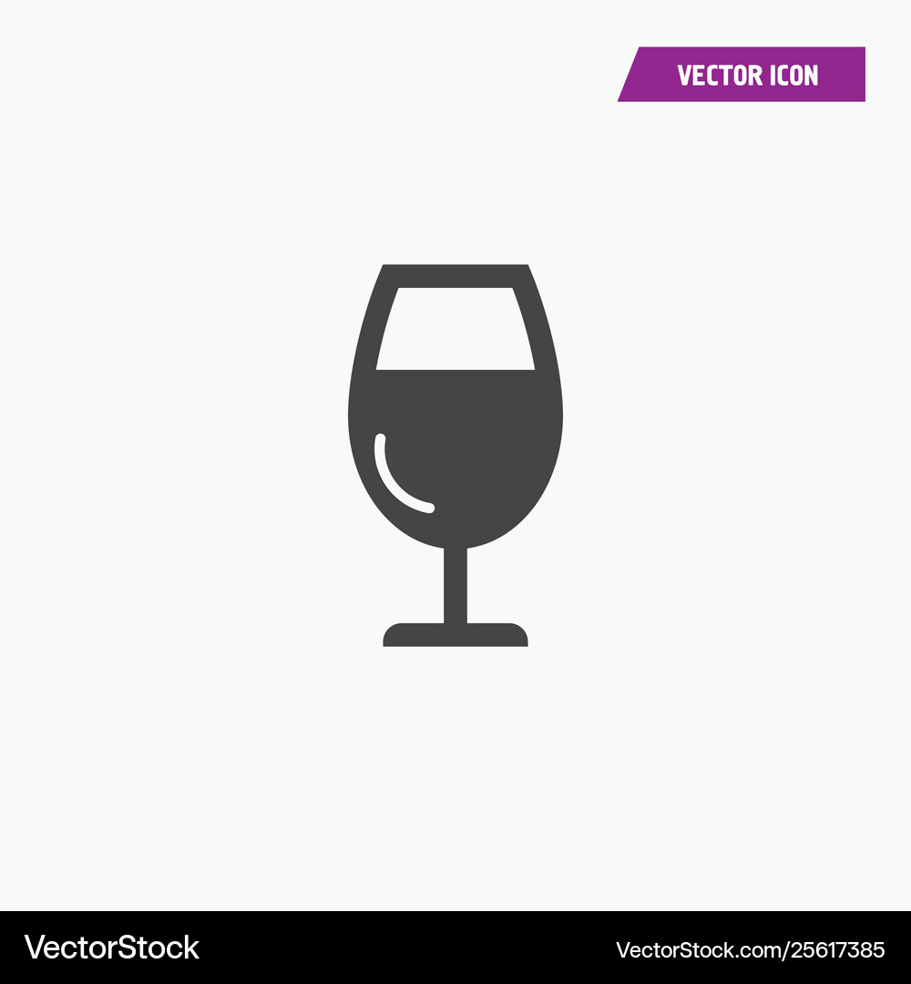 Black wine glass icon with wine Royalty Free Vector Image