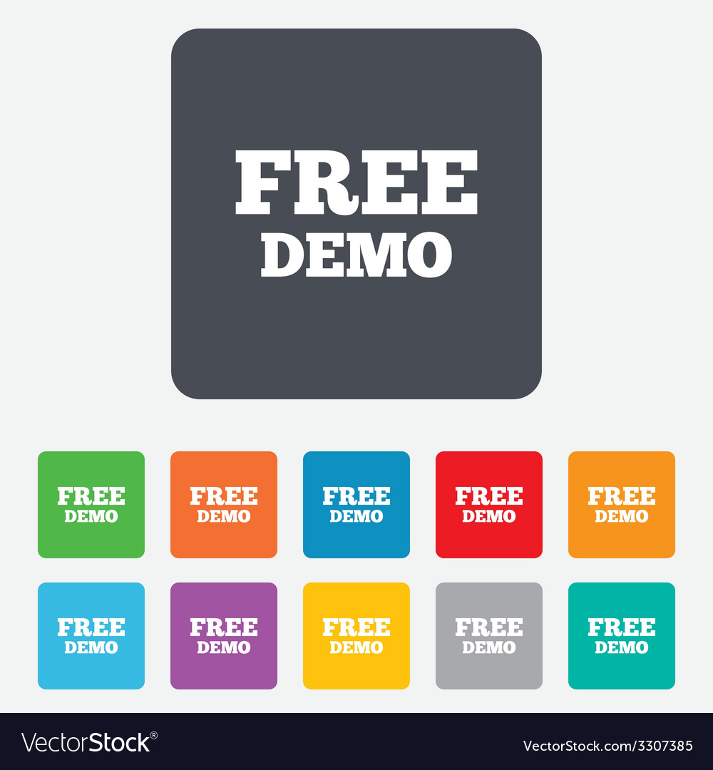 Free demo sign icon demonstration symbol Vector Image