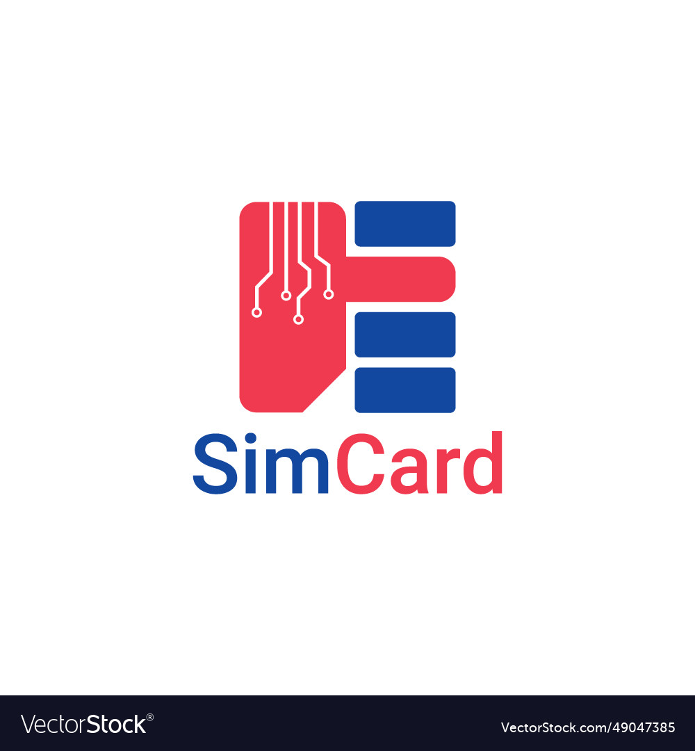 Simcard logo Royalty Free Vector Image - VectorStock