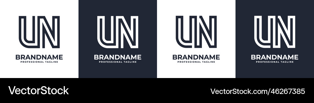 Simple un monogram logo suitable for any business Vector Image