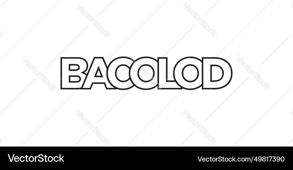 Bacolod in the philippines emblem design Vector Image