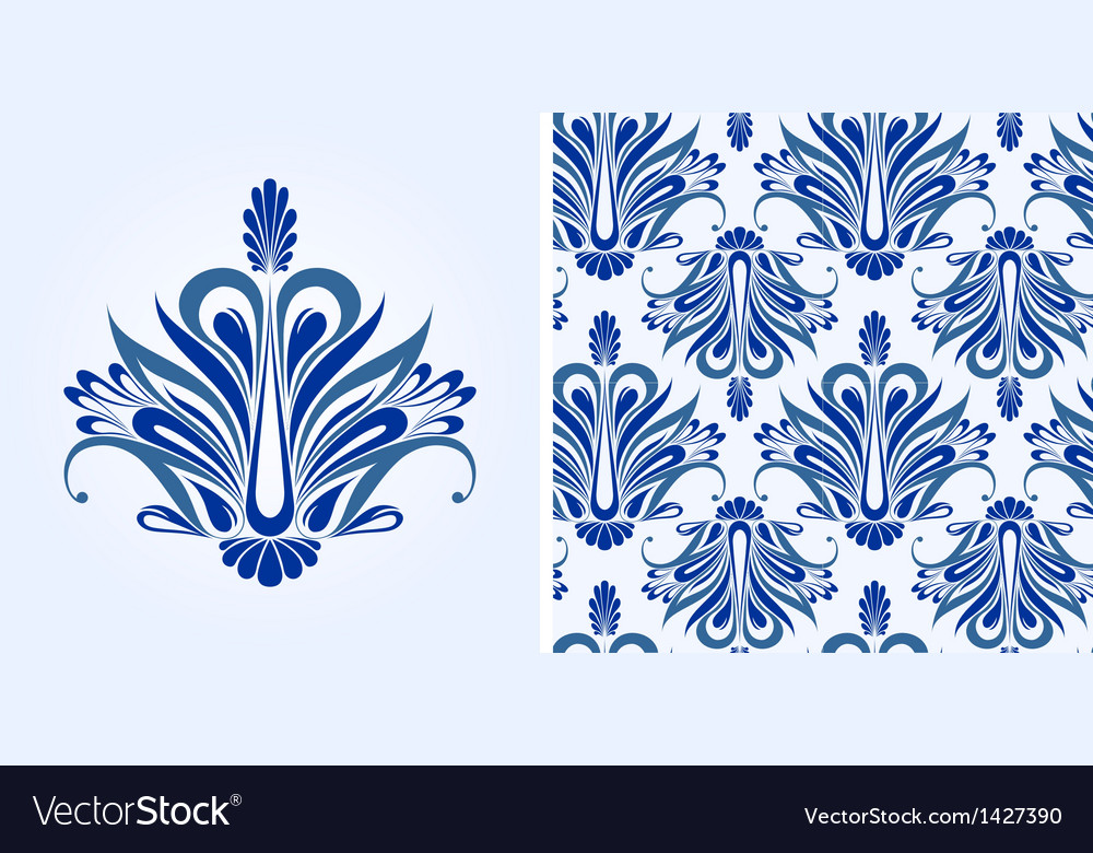 Blue pattern Royalty Free Vector Image - VectorStock