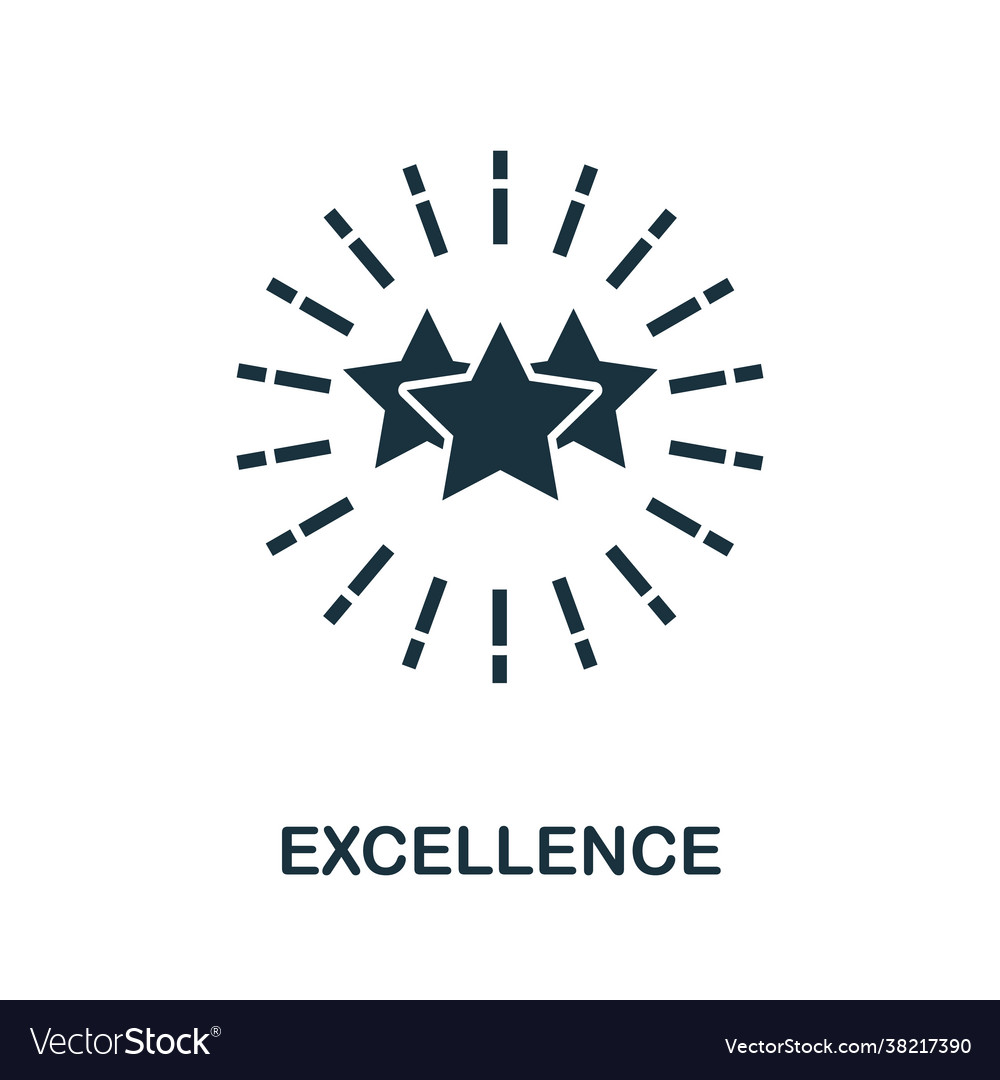 Excellence icon simple creative element filled Vector Image Excellence icon simple creative element filled Vector Image