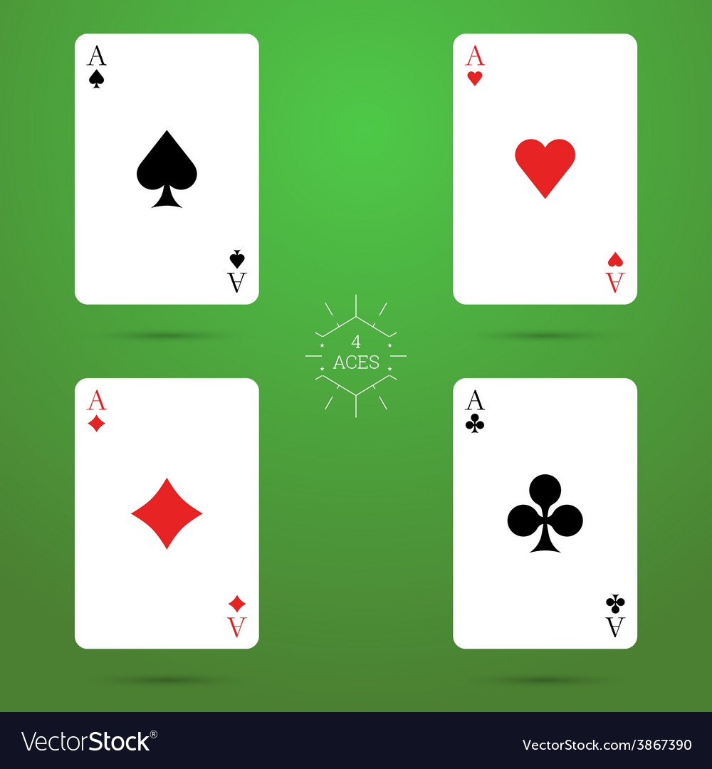 Four aces Royalty Free Vector Image - VectorStock