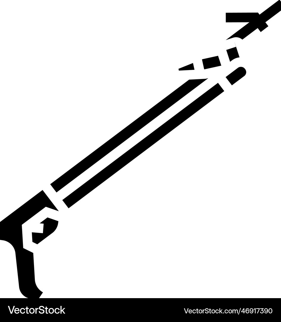 Harpoon weapon military glyph icon Royalty Free Vector Image