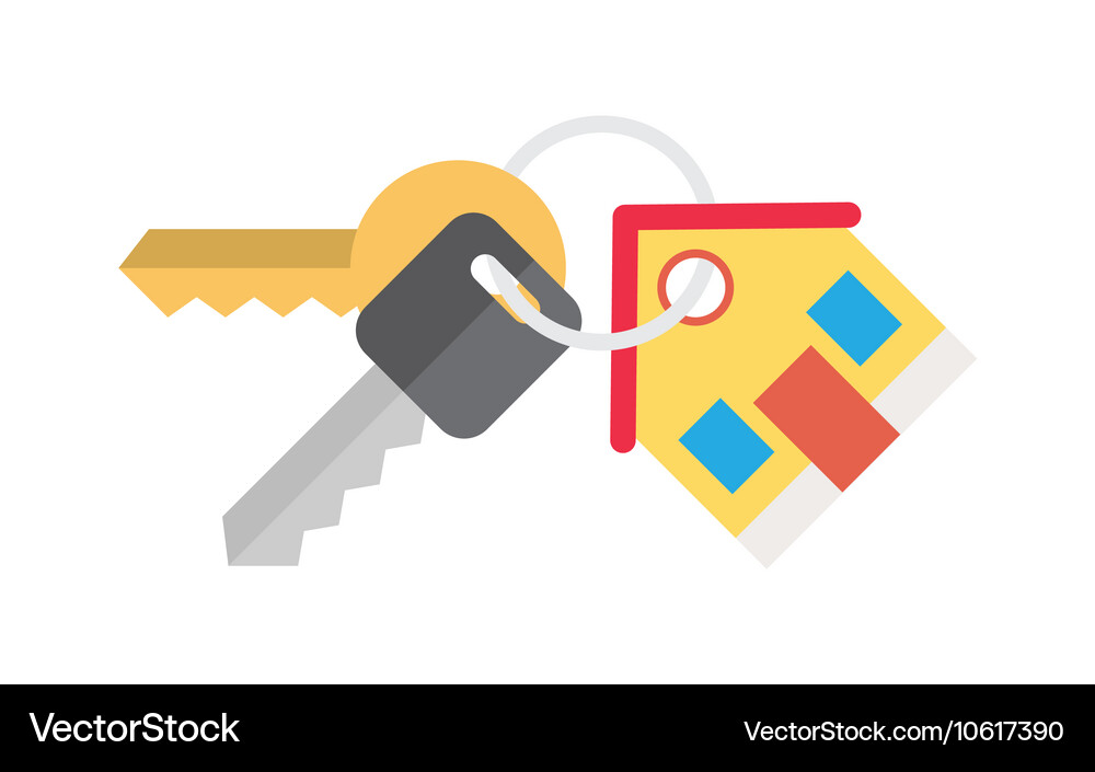 House and key selling renting Royalty Free Vector Image
