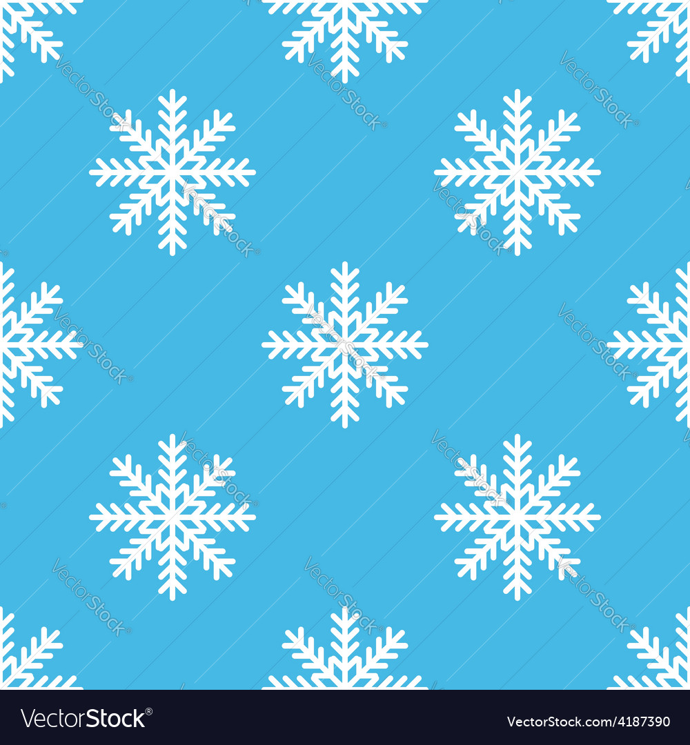 Snowflake seamless pattern Royalty Free Vector Image