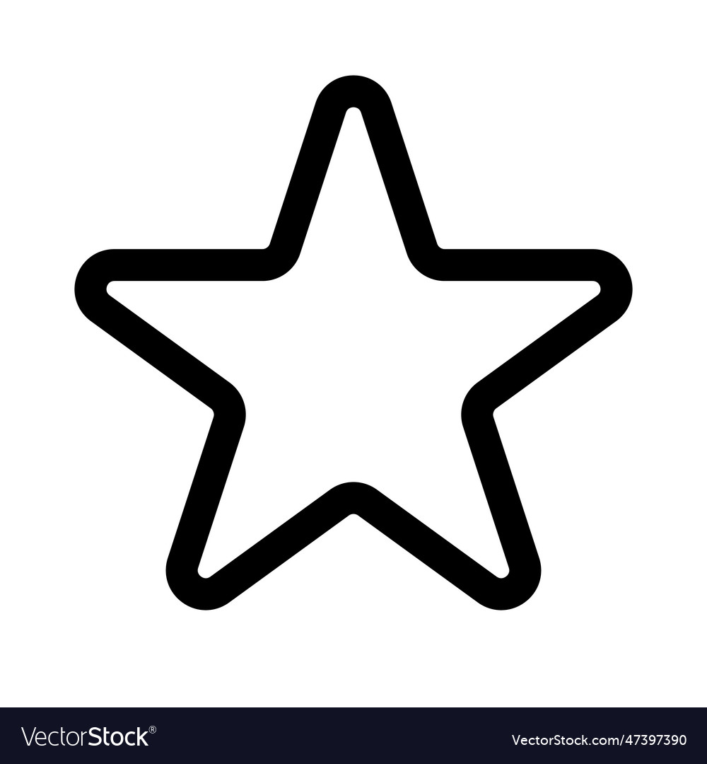 Star-shaped icon or favorites mark Royalty Free Vector Image