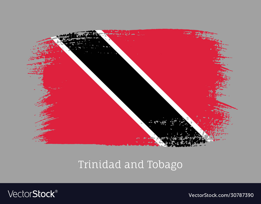 Trinidad and tobago official flag in brush stroke Vector Image