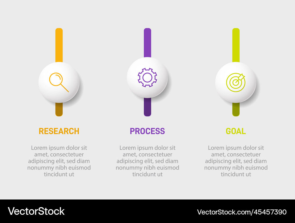 Vertical infographic design with icons and 3 Vector Image