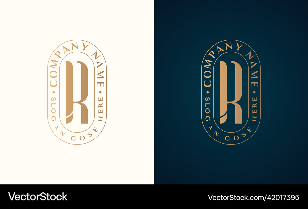 Abstract premium luxury corporate identity letter Vector Image