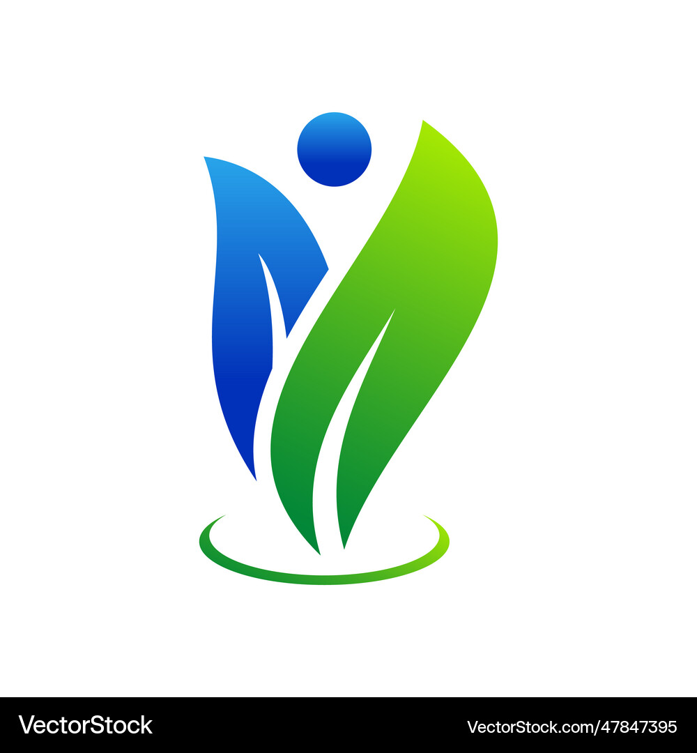 Human health logo design template Royalty Free Vector Image