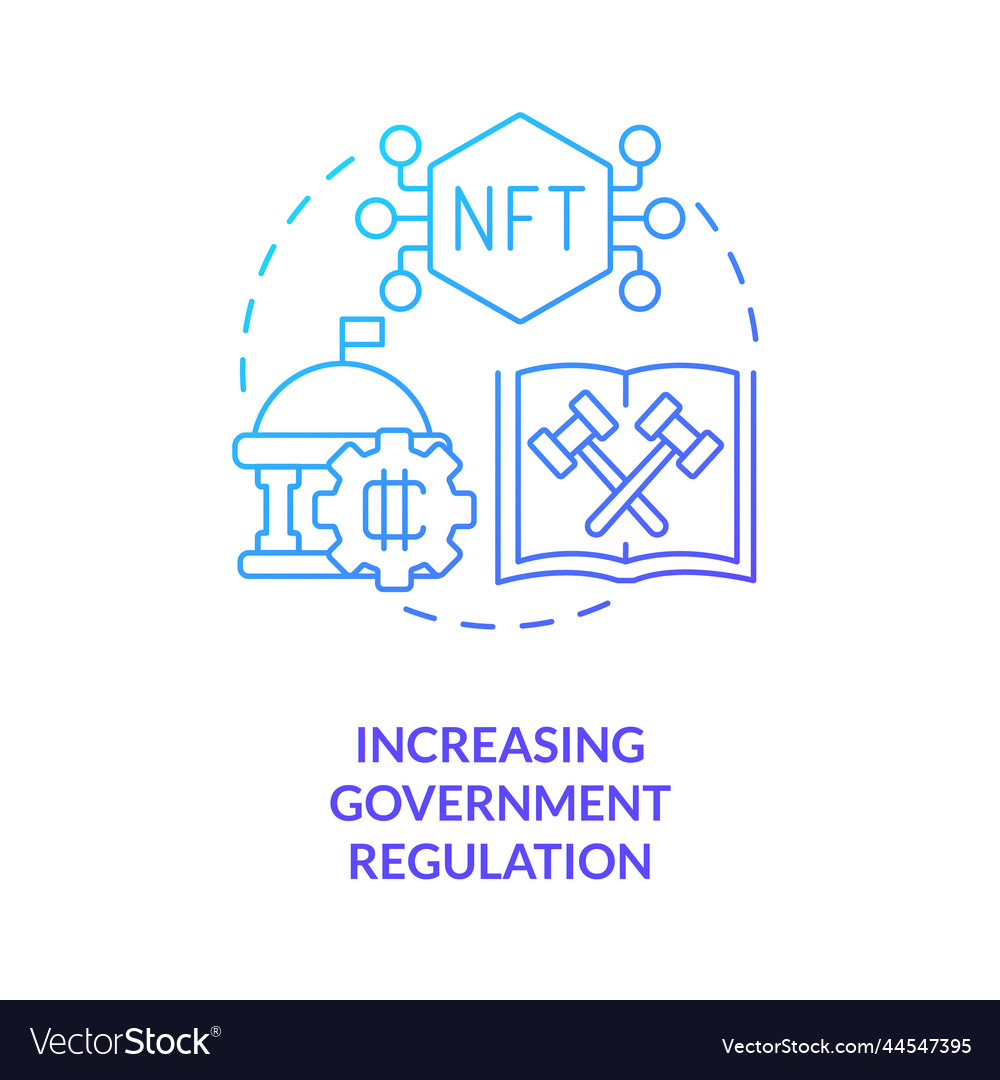 Increasing government regulation blue gradient Vector Image