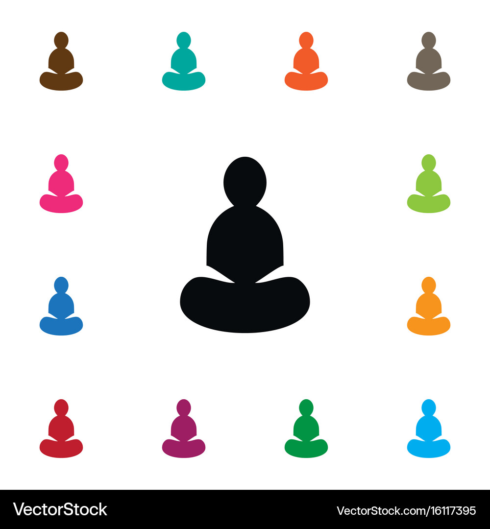Isolated asana icon yoga element can be Royalty Free Vector
