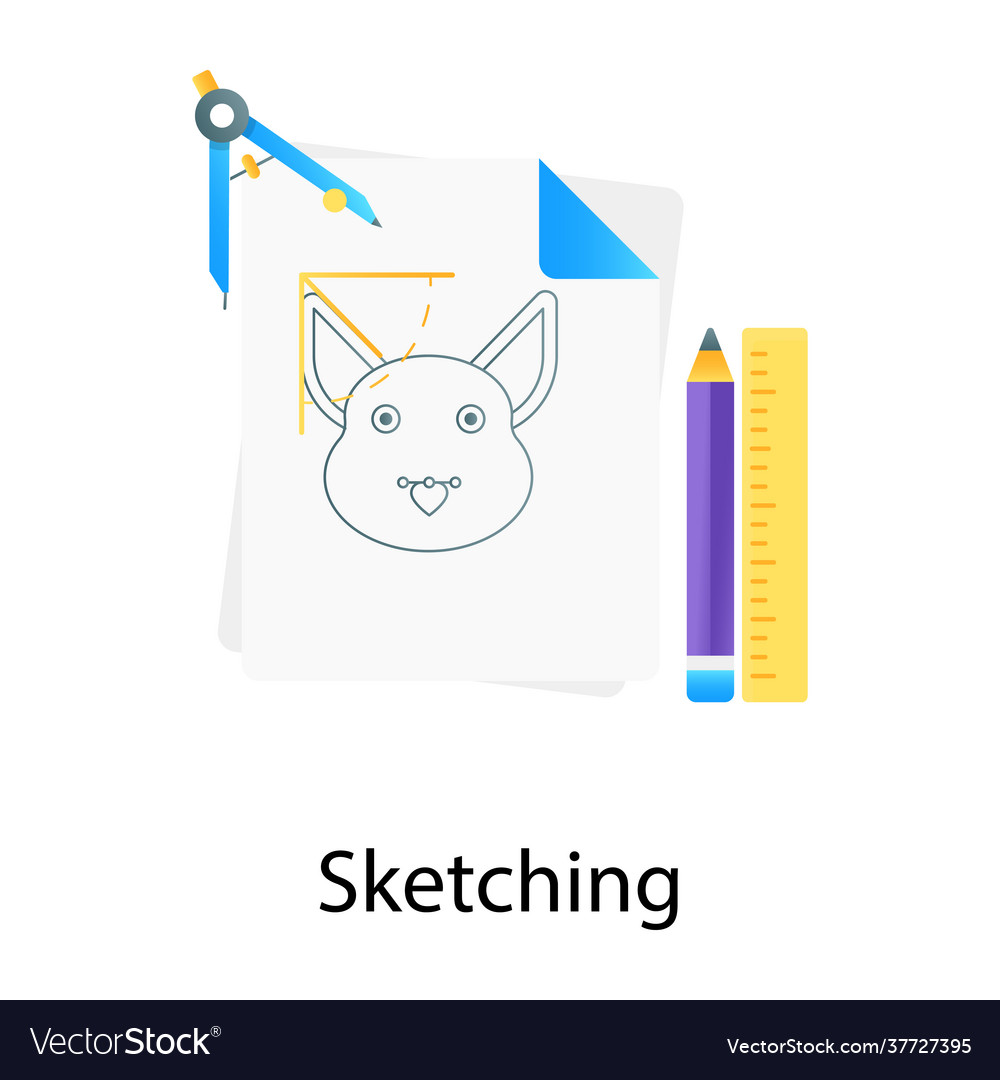 Sketching Royalty Free Vector Image - VectorStock