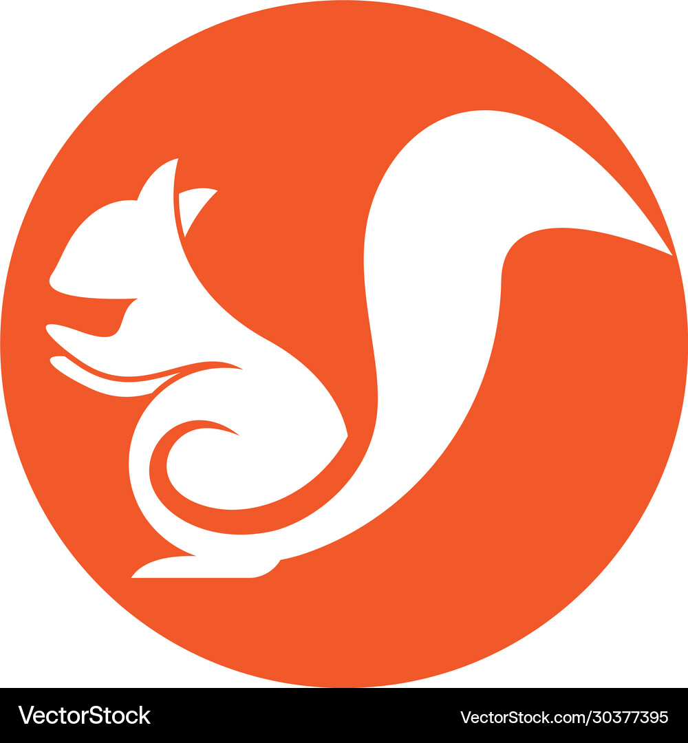 Squirrel Icon - Cute Rodent Symbol Royalty Free Vector Image