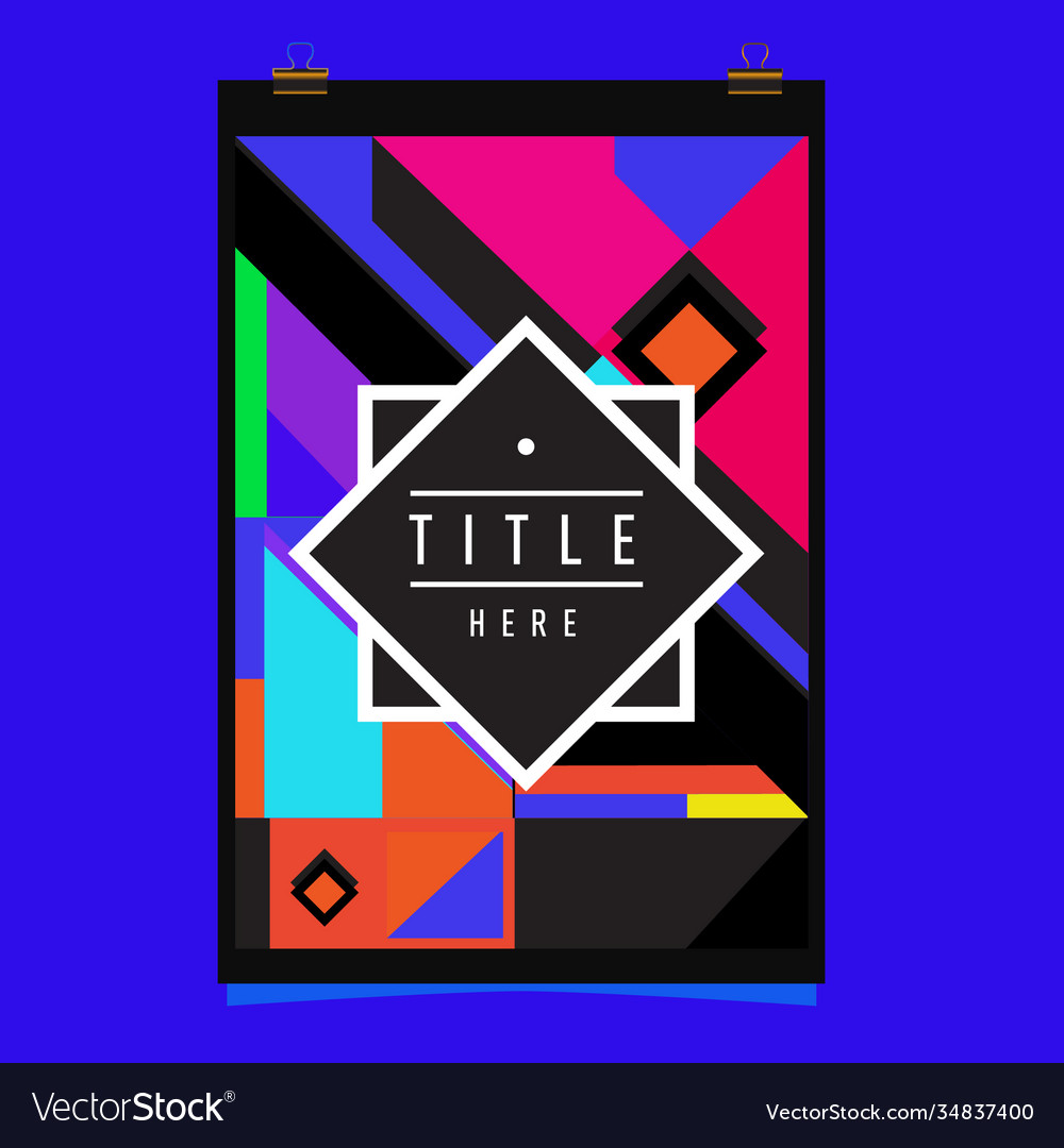 Abstract Colorful Geometric Pattern Background Vector Image