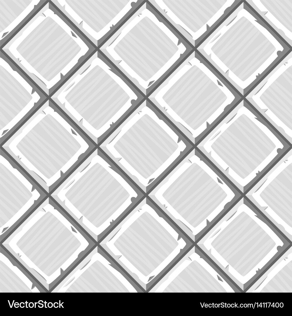 Cartoon hand drown white old diagonal seamless Vector Image