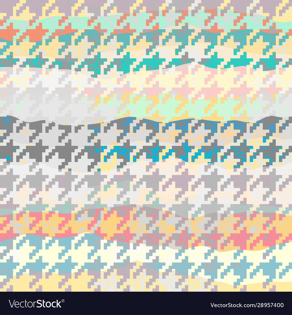 Classic hounds-tooth pattern in a patchwork Vector Image