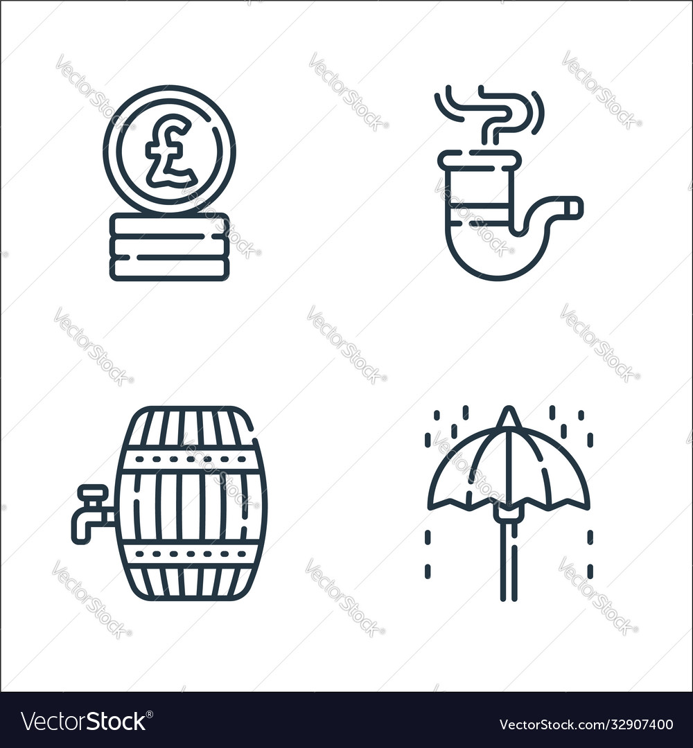 England line icons linear set quality line set Vector Image