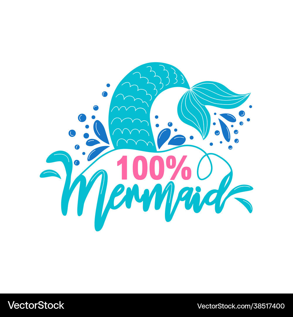 I am a mermaid and tail is drying Royalty Free Vector Image