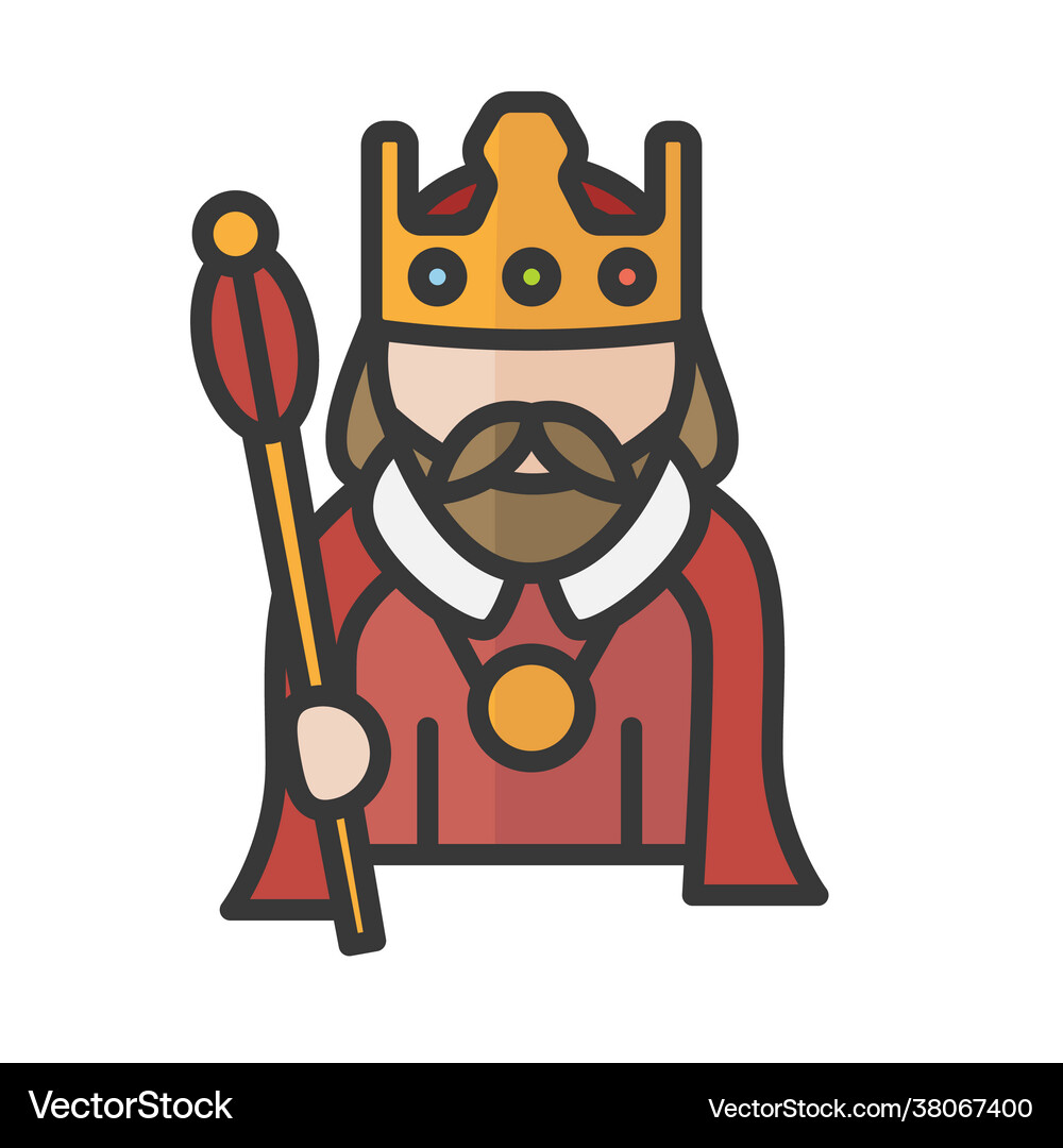 King avatar profile user person people icon Vector Image
