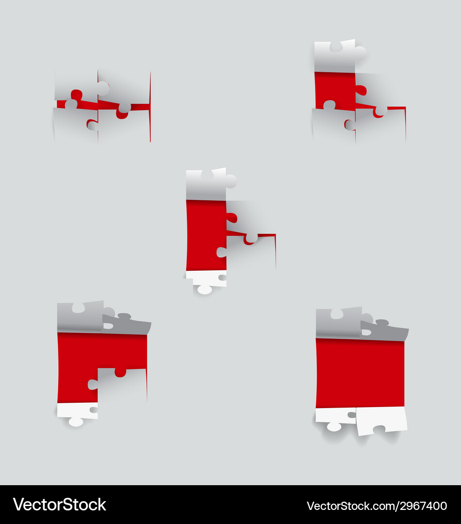 Paper cut of puzzle Royalty Free Vector Image - VectorStock