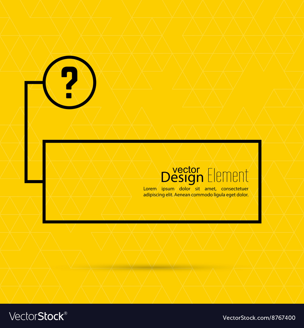 Question mark blank template Royalty Free Vector Image