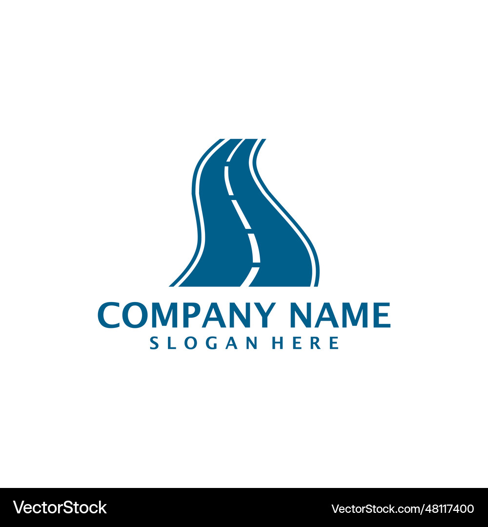 Road logo design road logo design template Vector Image