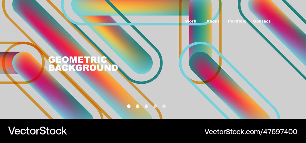 Trendy color overlapping lines abstract background