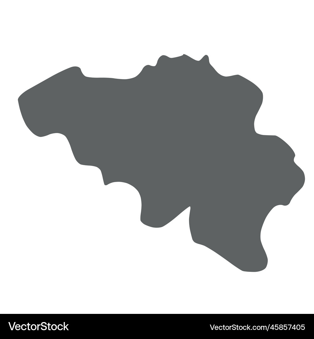 Belgium - flat country map silhouette Royalty Free Vector