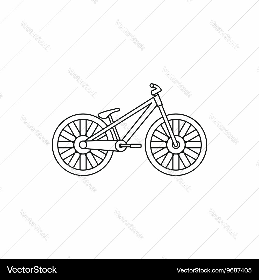Bike icon outline style Royalty Free Vector Image