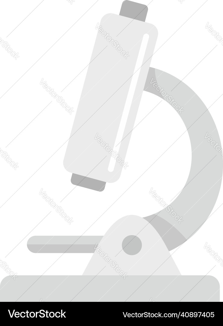 Biophysics microscope icon flat isolated Vector Image
