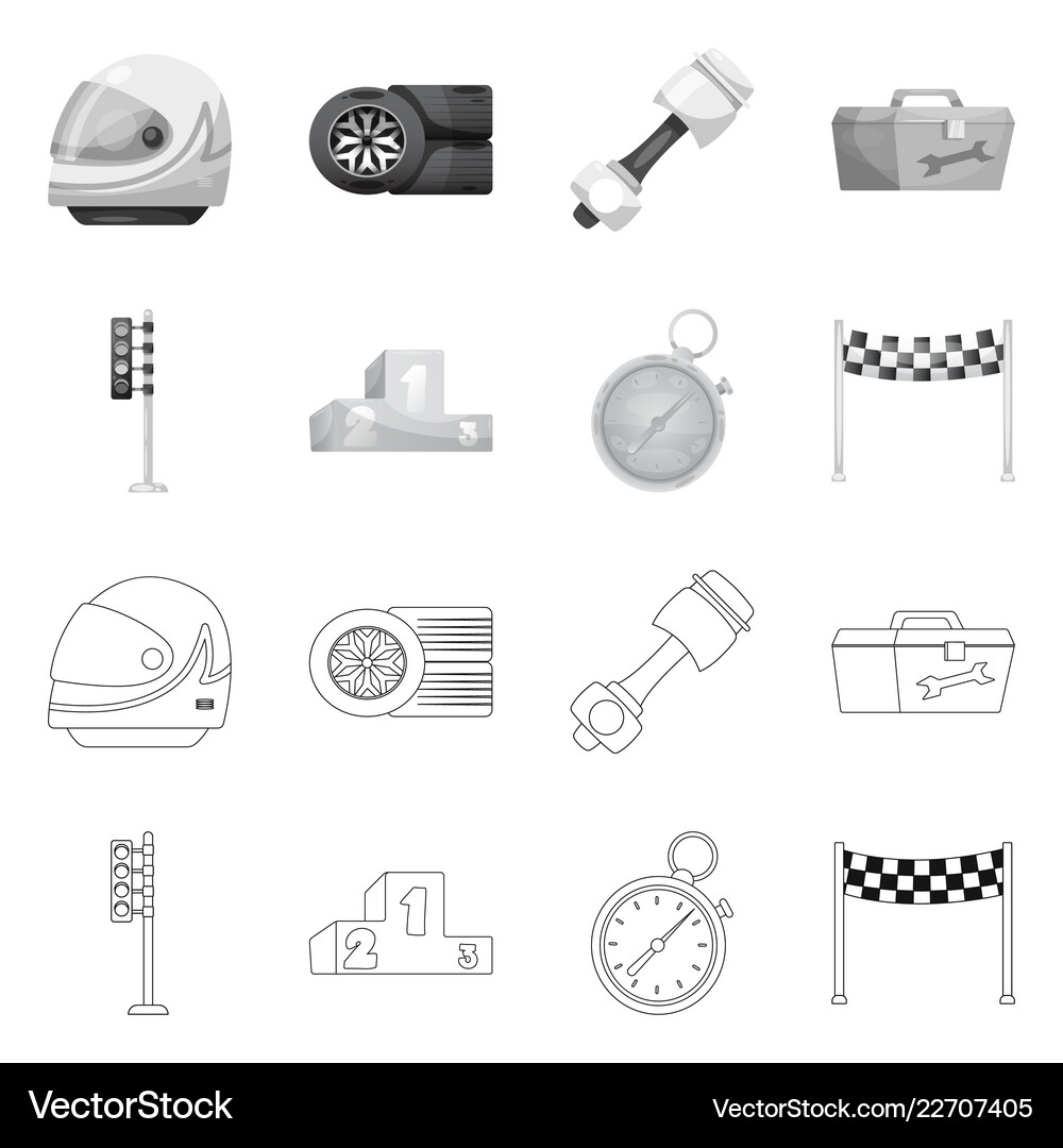 Car and rally symbol Royalty Free Vector Image