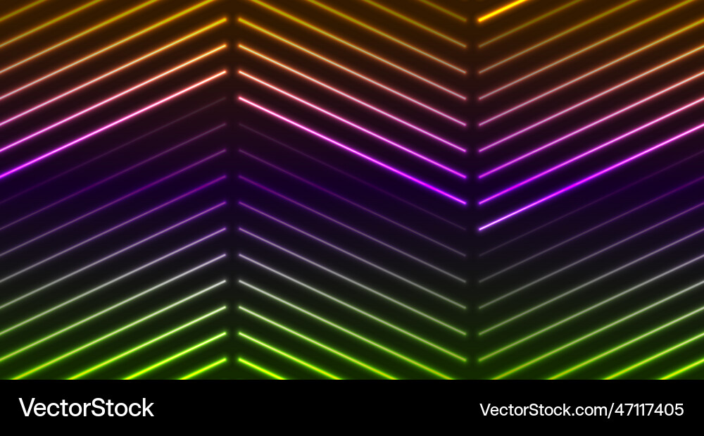 Colorful neon laser lines abstract background Vector Image