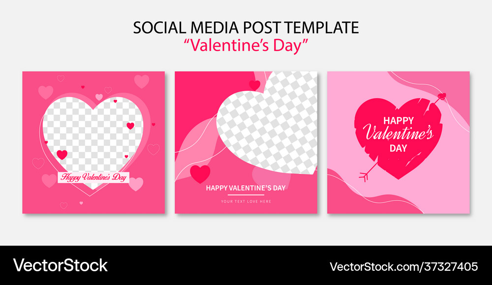Creative valentines day for social media post Vector Image