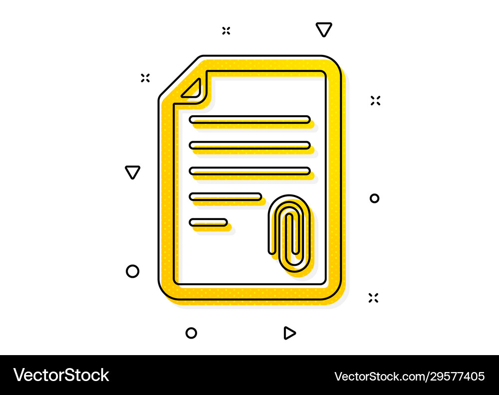 Cv attachment icon document sign Royalty Free Vector Image