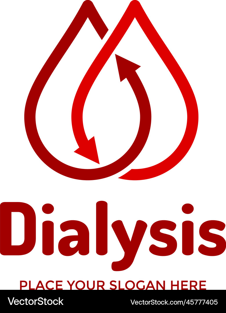 Dialysis or blood circulation logo template Vector Image