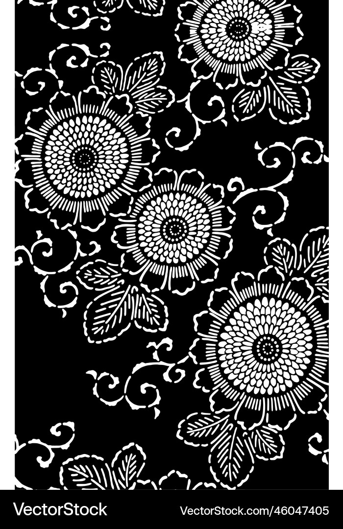 Flower details motif border patterns handmade art – Royalty-Free Vector ...