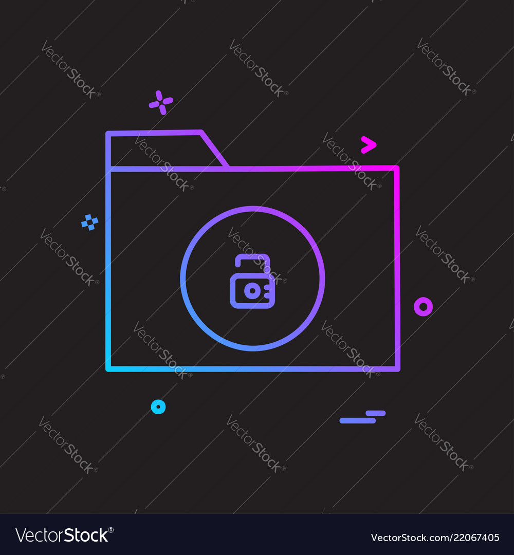 Folder icon design Royalty Free Vector Image - VectorStock